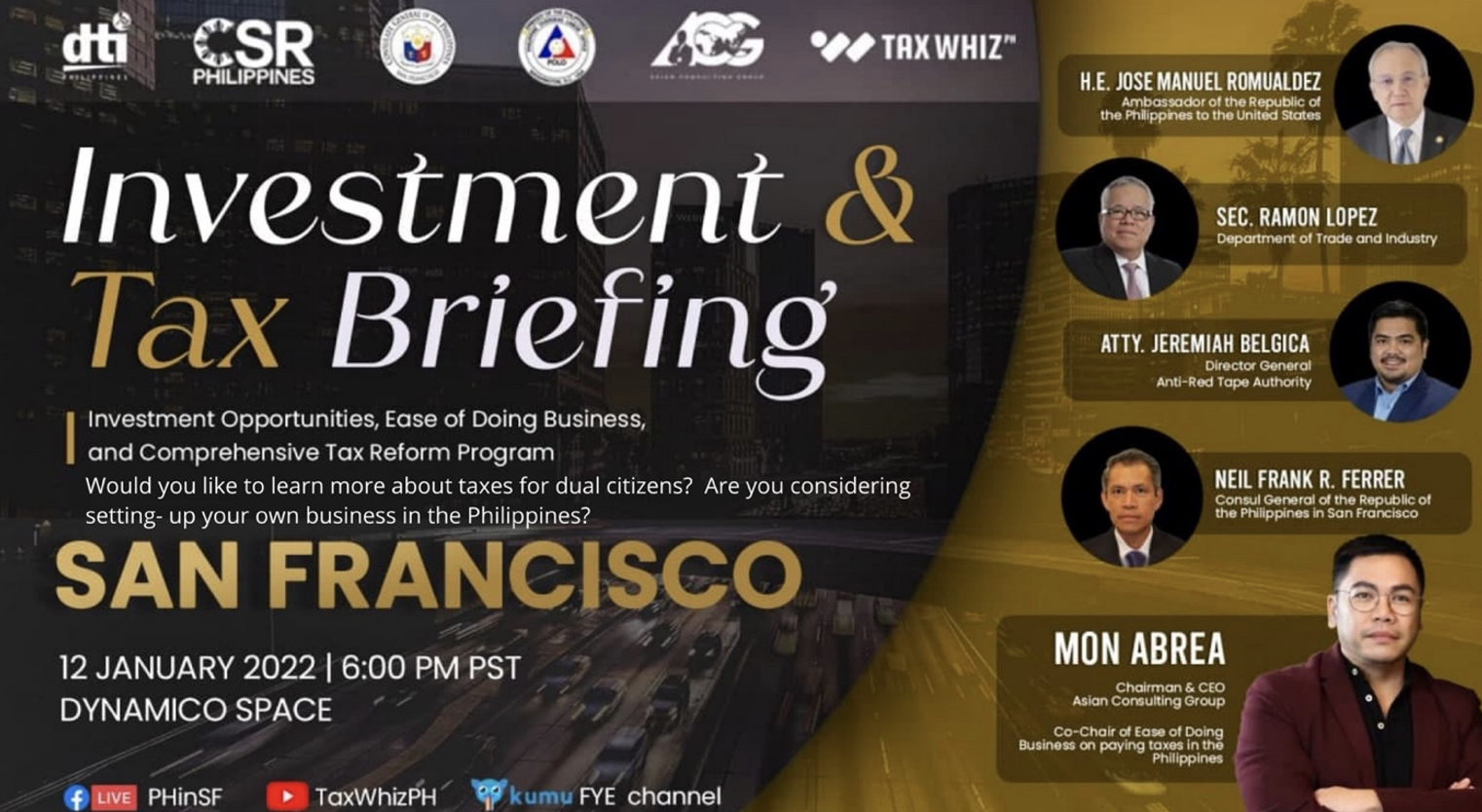 Ph Consulate In Sf Ptic Silicon Valley Team Up With Tax Whiz Of Ph